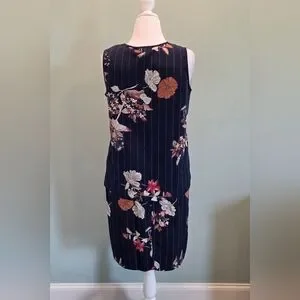 Maggie Sweet | Skirts | Maggie Sweet Navy Pinstripe Floral 2piece Skirt ...